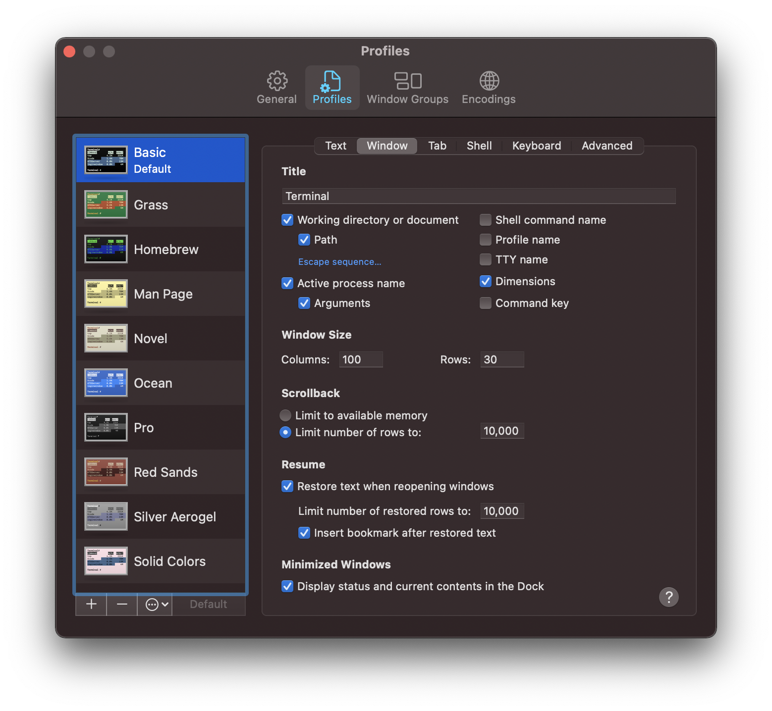Limit Scrollback Rows In MacOS Terminal Code2care